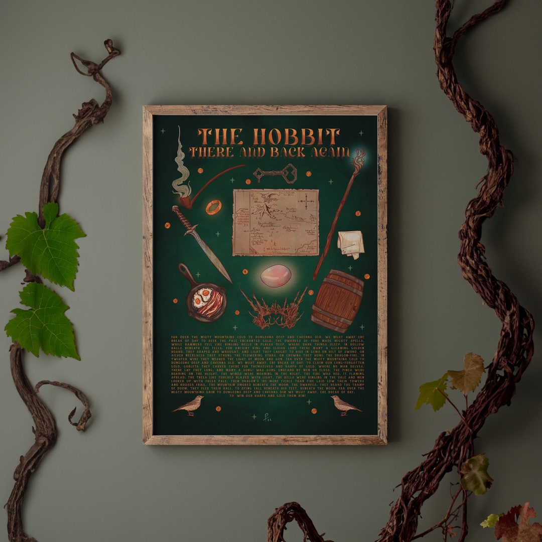A3 the Hobbit Print - Poster - Wall Art - Illustration - Collage - Etsy