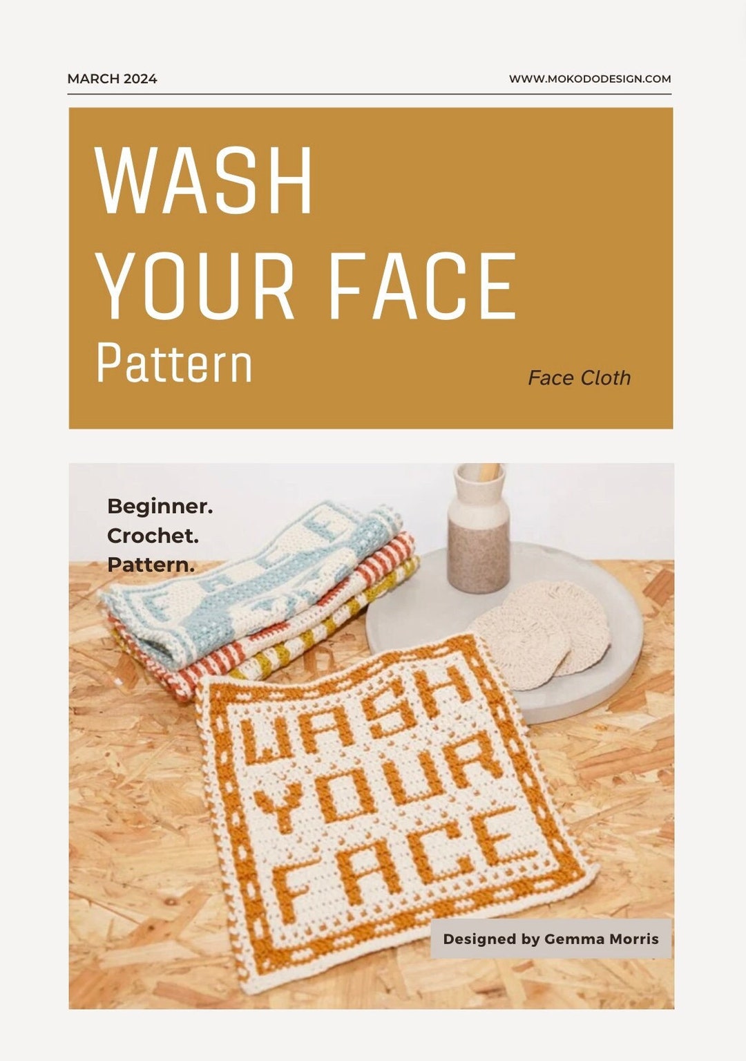 Make Your Own Face Cloth, Mosaic Crochet One Day Project, Quick and ...
