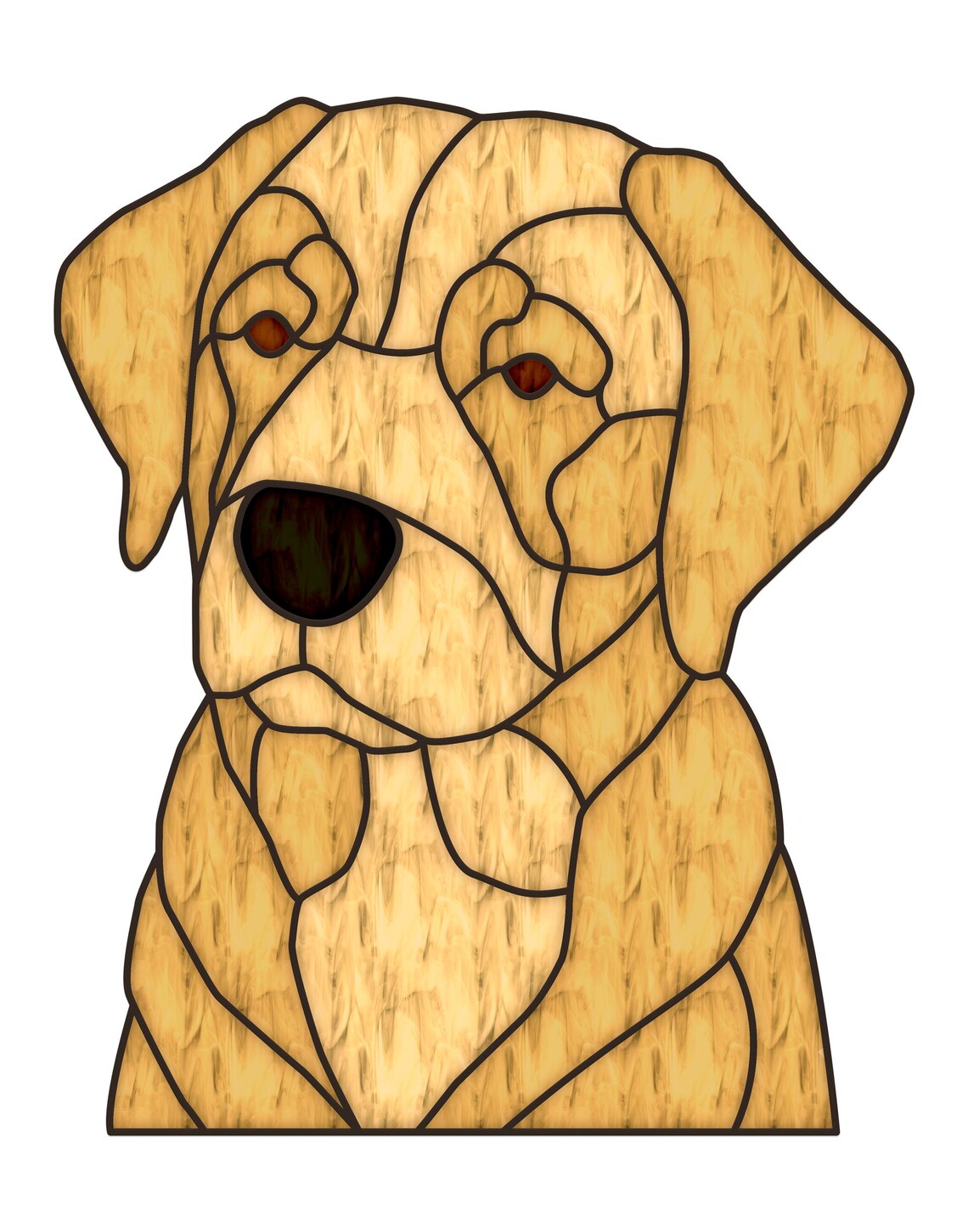 Labrador Dog Stained Glass Pattern, Stained Glass Labrador Digital ...