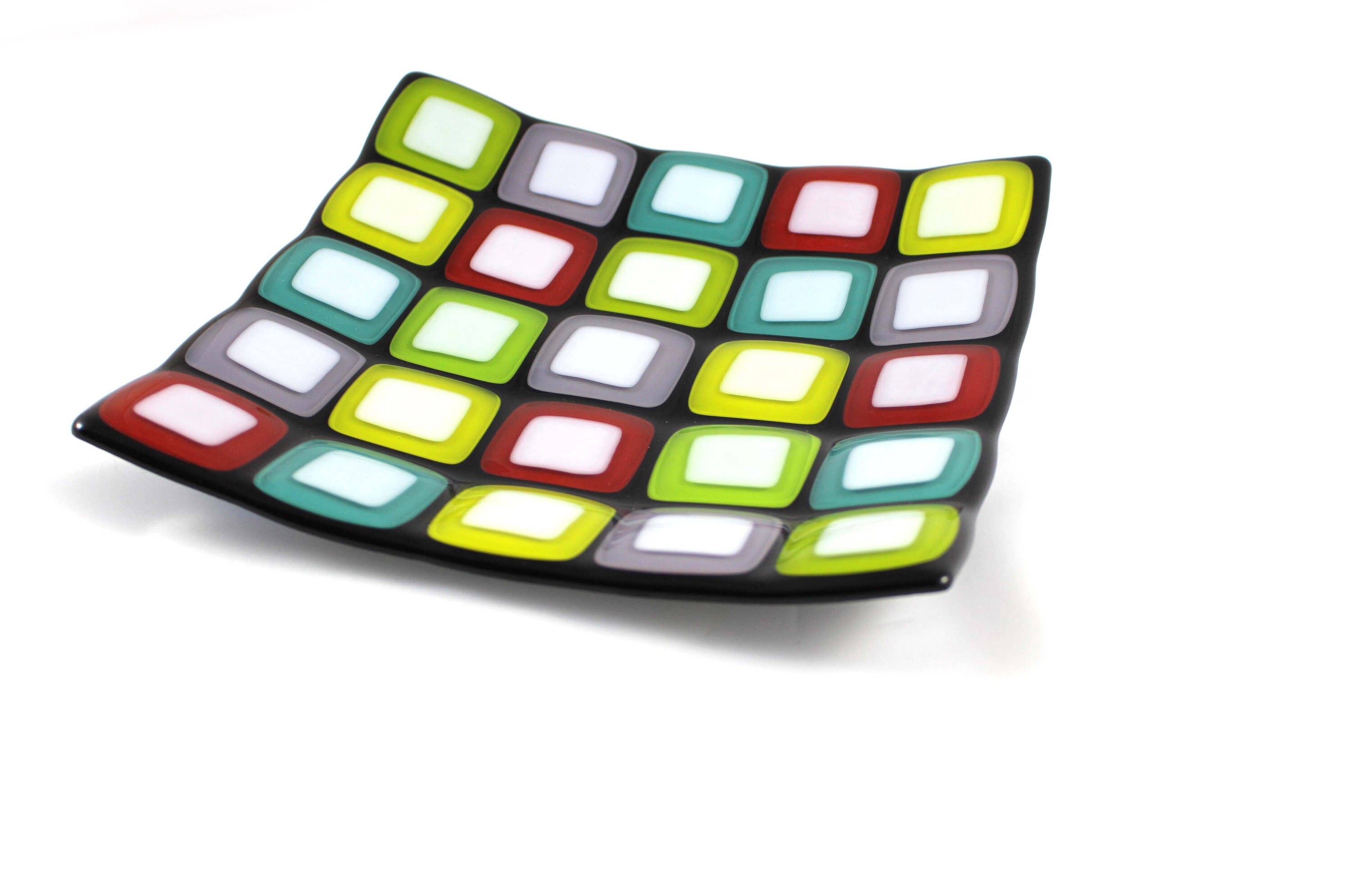 Glass Mosaic Plate (multi-coloured) - Etsy