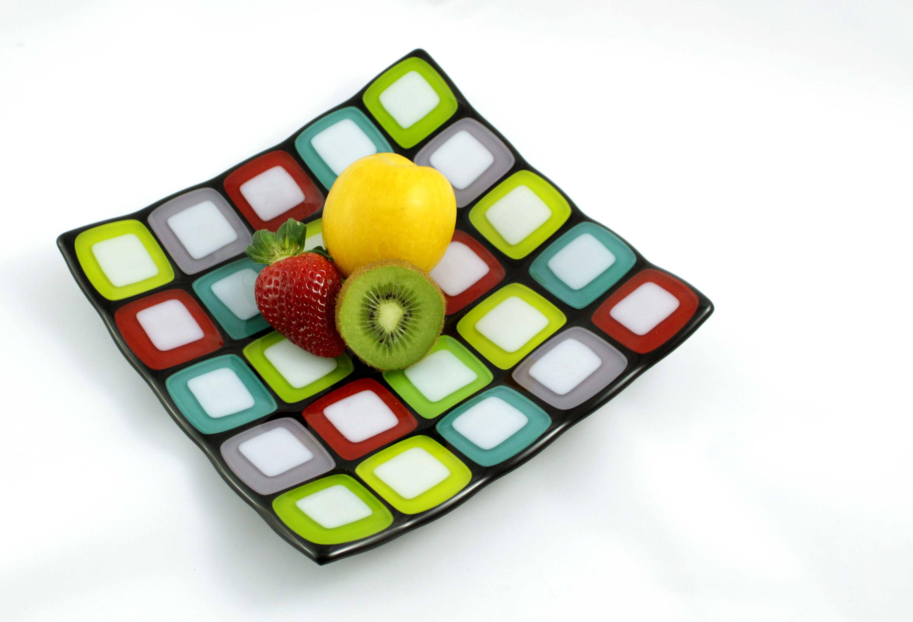 Glass Mosaic Plate (multi-coloured) - Etsy