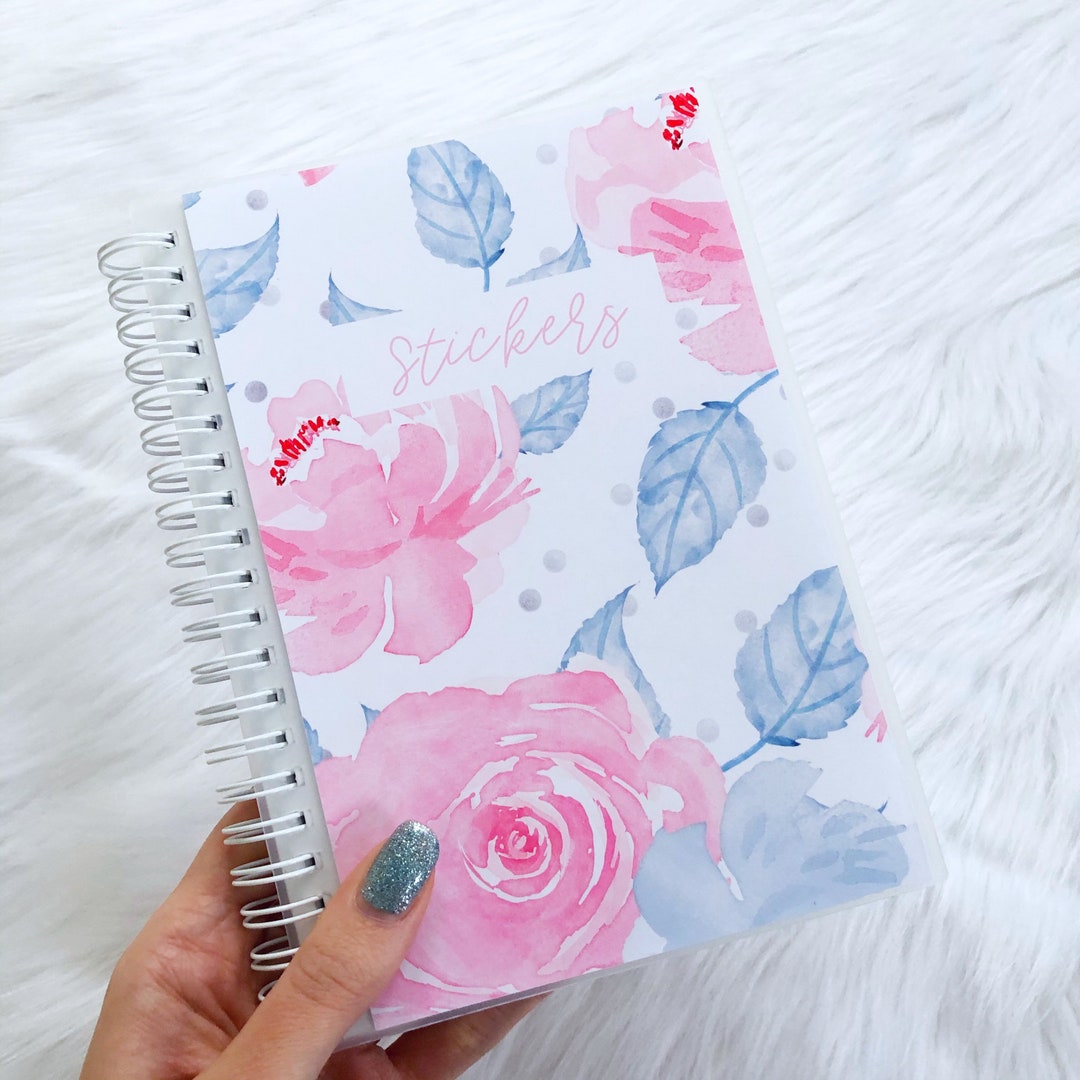 White Floral Sticker Book Sticker Storage Reusable Sticker - Etsy