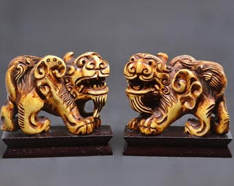 Miniature Foo Dogs Figurines - Etsy
