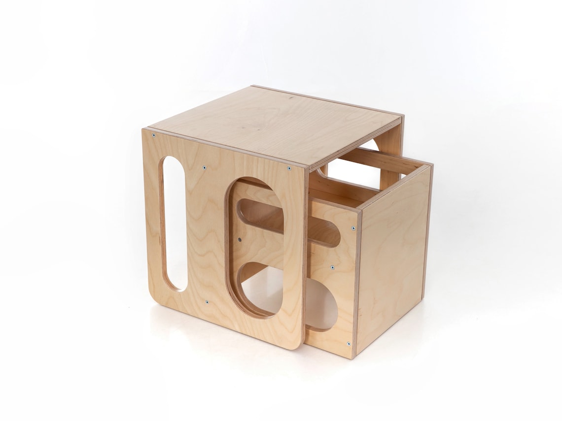 Montessori Cube Chair Set Cube Chair and Table Set - Etsy