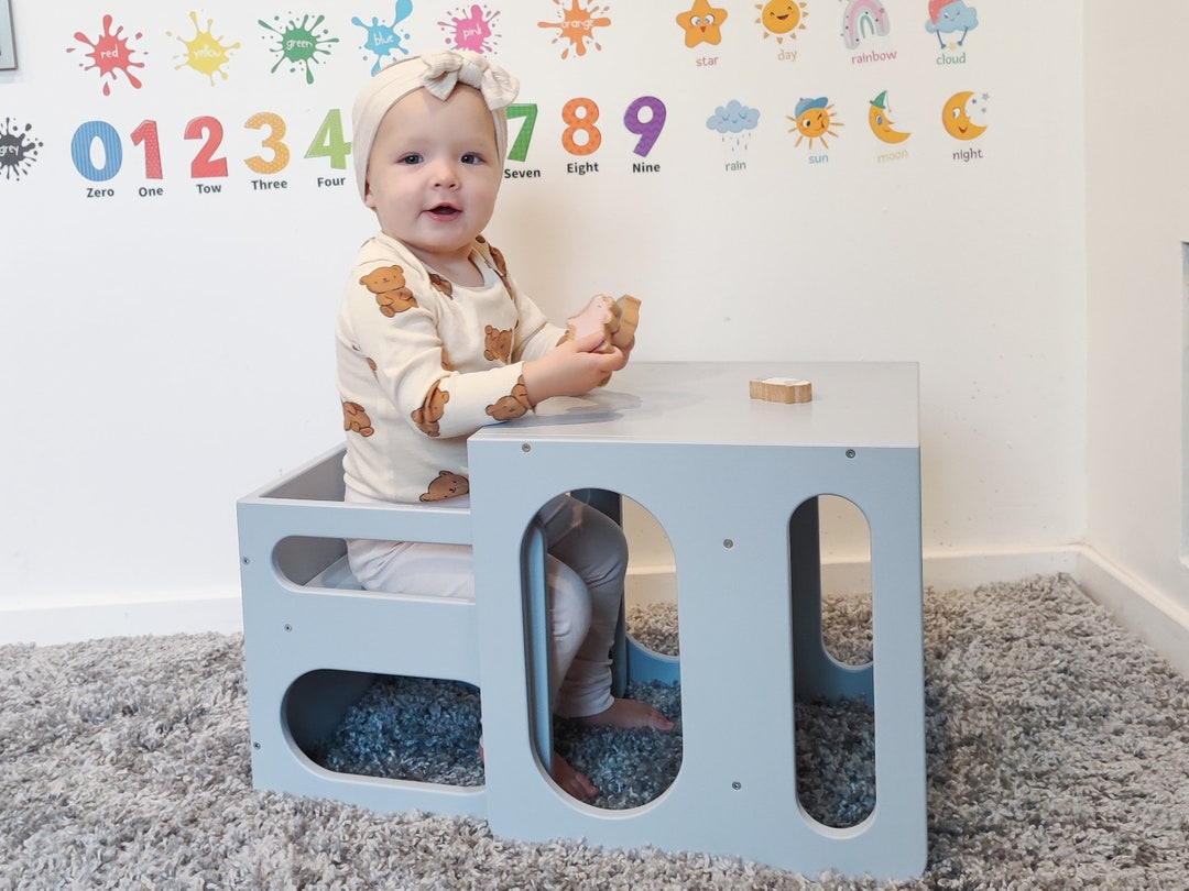 Montessori Cube Chair Set, Cube Chair and Table Set, Montessori Cube ...