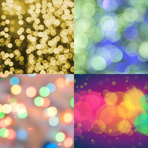 Rainbow Bokeh Digital Paper Printable 8.5" X 11" Multicolor Texture ...