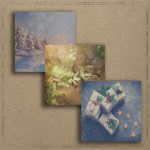 Rustic Winter Woodland Digital Paper Texture Scrapbook Paper Pages 12 ...