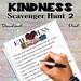 Kindness Scavenger Hunt 2 Printable, Kids Activity, Game, Thankful ...