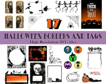 Clip Art Frames Set Border 21 Images Round Pack Instant | Etsy