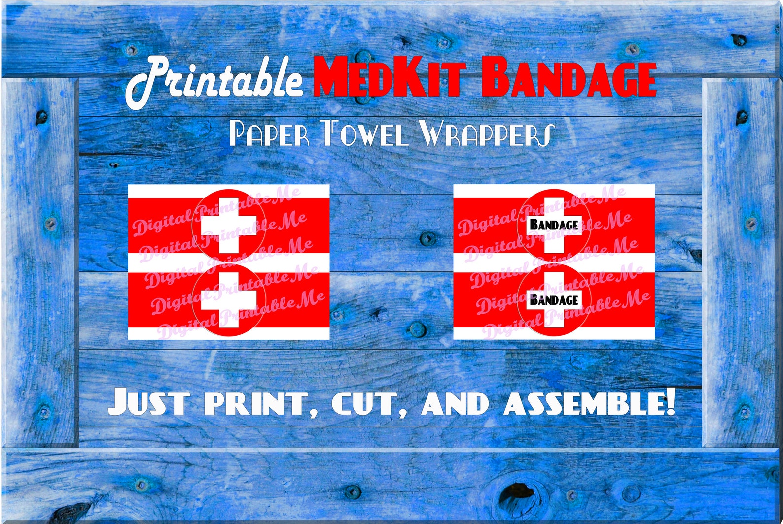 Medkit Wrappers Health Bandage Printable Paper Towel | Etsy