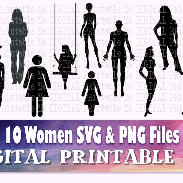 Black Women Standing Silhouette Svg - Etsy