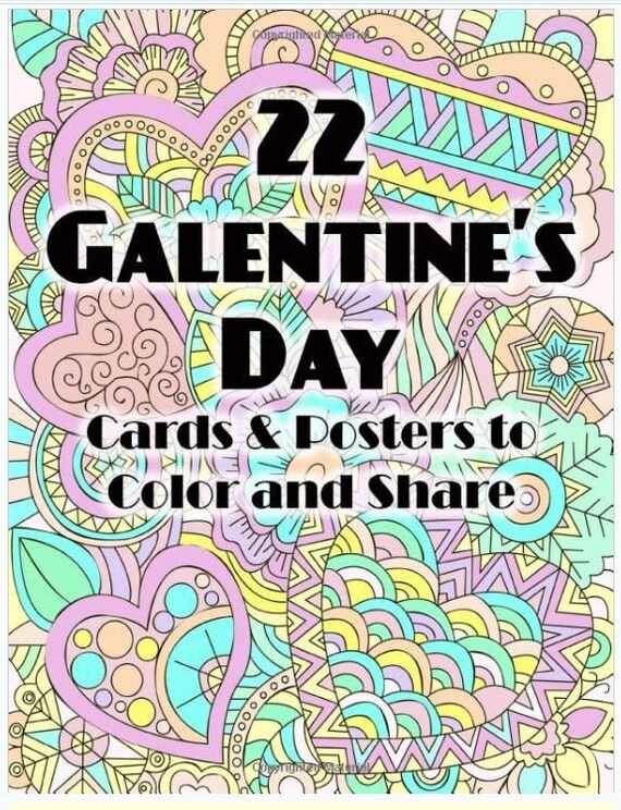 Galentine's Day Coloring Book 22 Printable Galentine's | Etsy