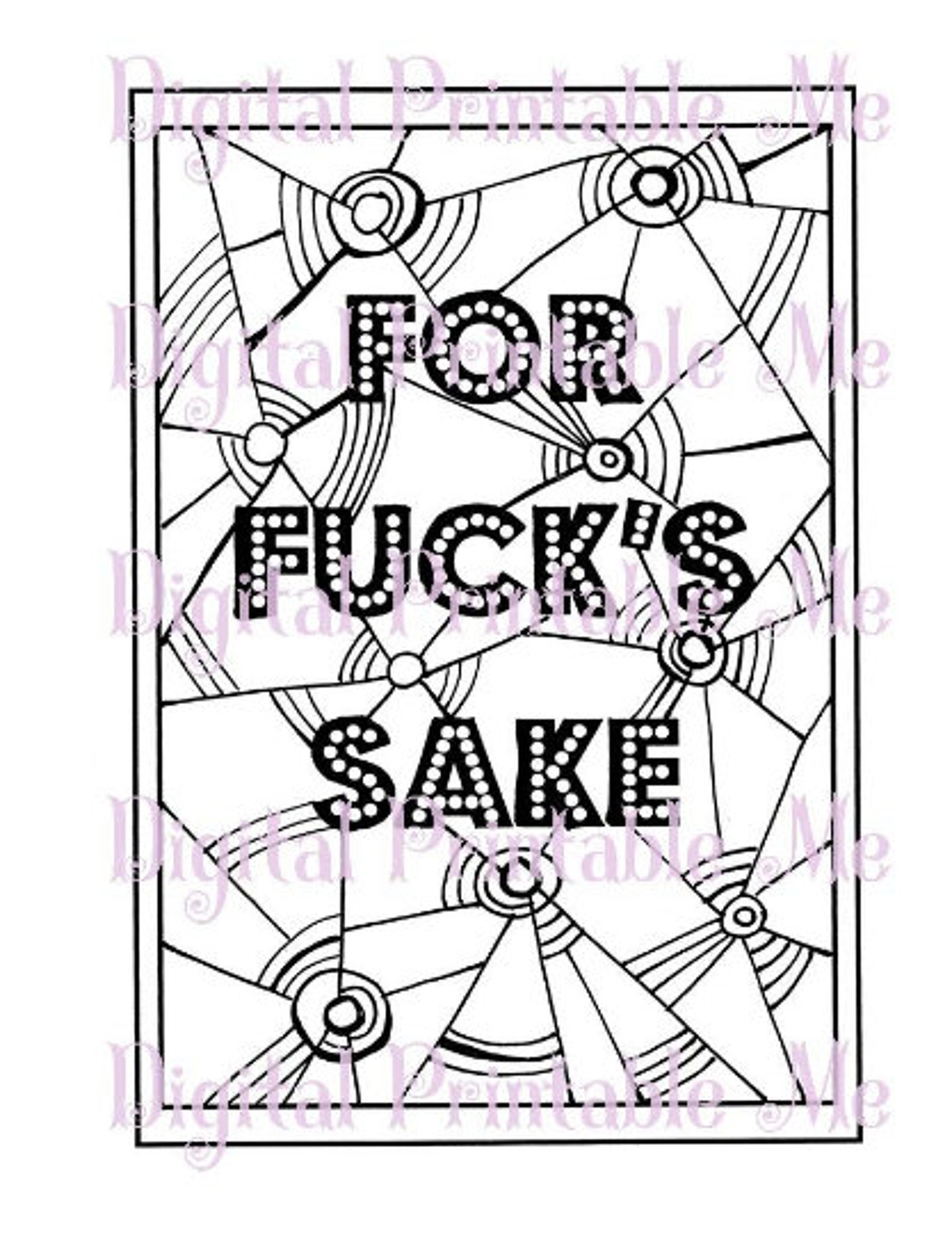 Swear Word Coloring Book Printable Instant Download Mature | Etsy