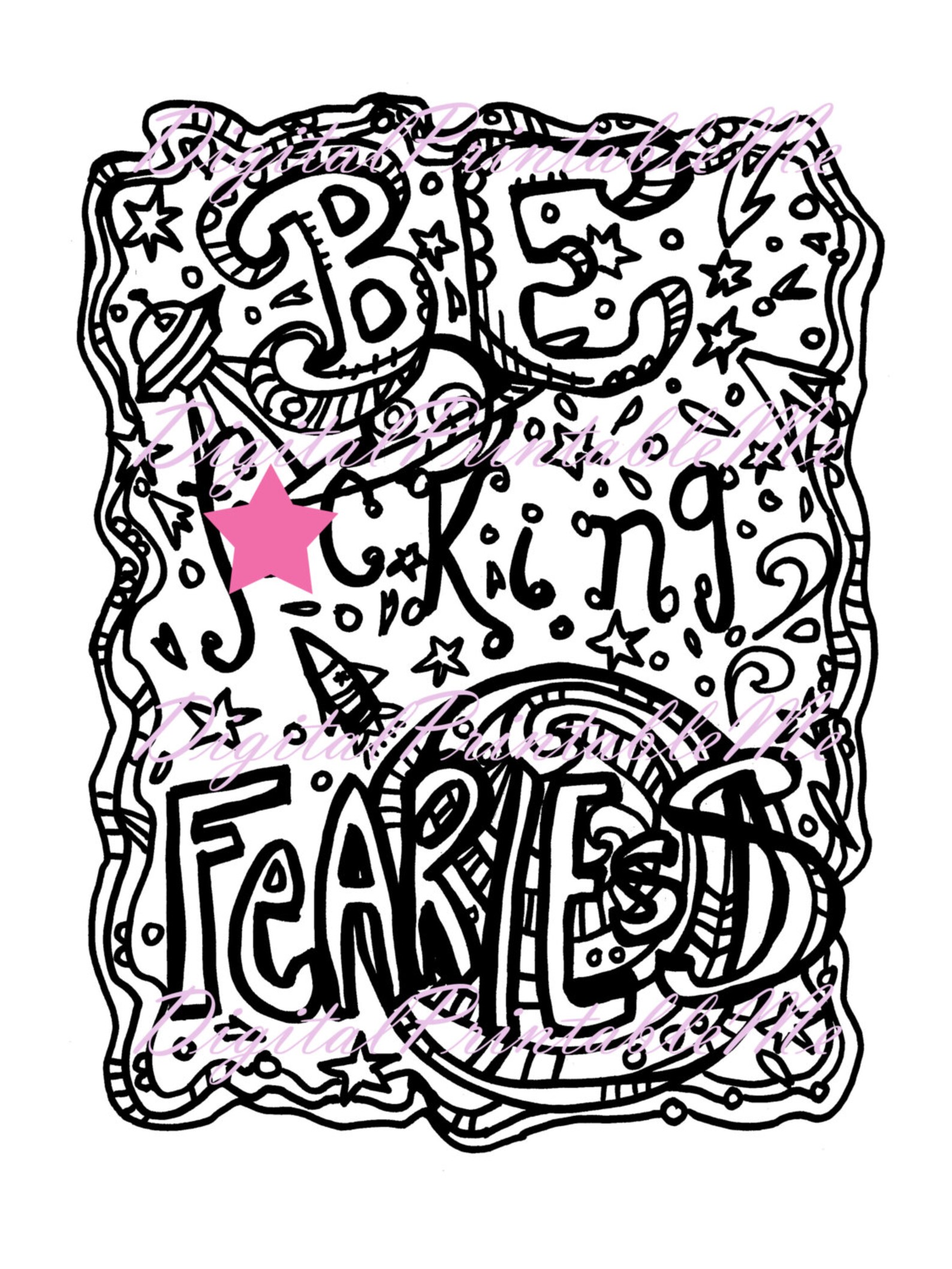 Curse Word Coloring Book Page Inspirational Printable Download | Etsy