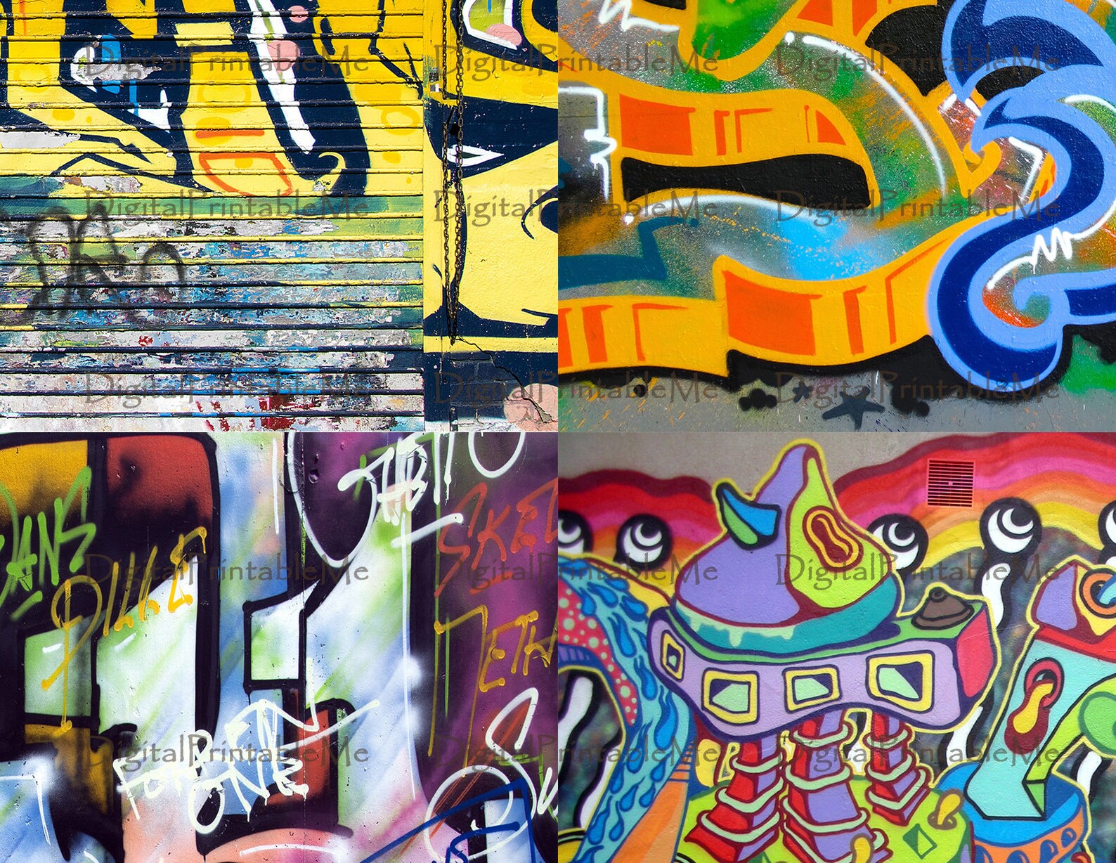 Graffiti Digital Paper Print 8.5 X 11 Texture - Etsy