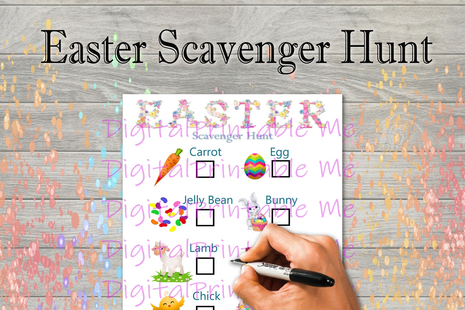 Easter Scavenger Hunt Printable Scavenger Hunt for Kids - Etsy