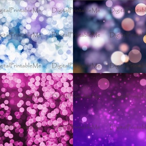 Red Bokeh Digital Paper Printable 8.5" X 11" Warm Texture Purple Pink ...