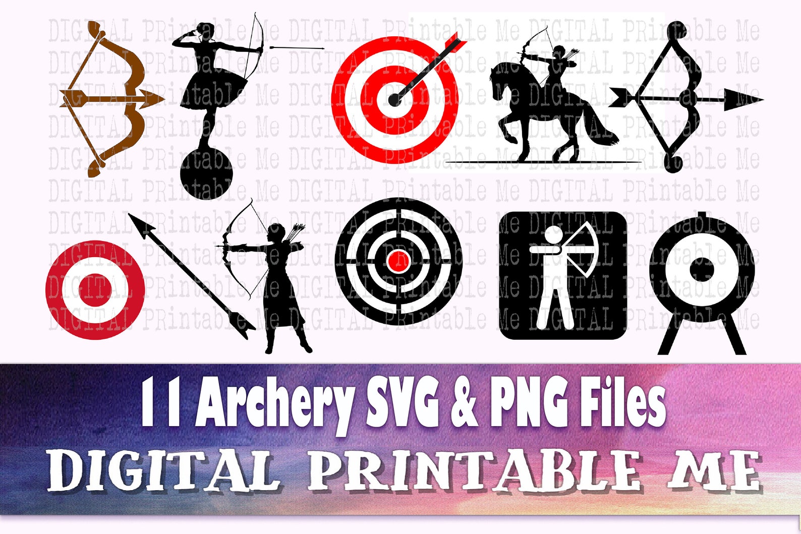 Archery Svg Bundle Silhouette Outline PNG Clip Art 11 - Etsy