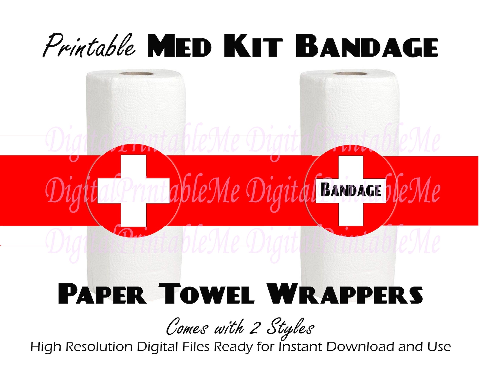 Medkit Wrappers Health Bandage Printable Paper Towel | Etsy