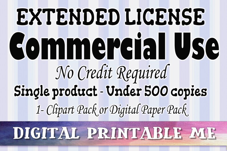 EXTENDED LICENSE No Credit Required / Single Product- Under 500 Copies ...