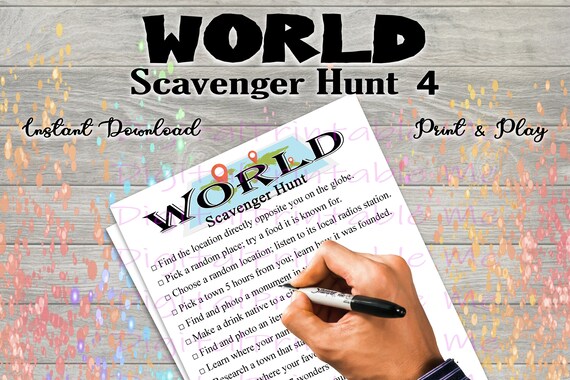 Geography Scavenger Hunt Worksheet