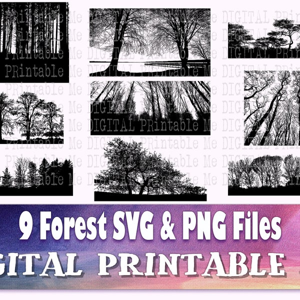 Forest Landscape Svg - Etsy