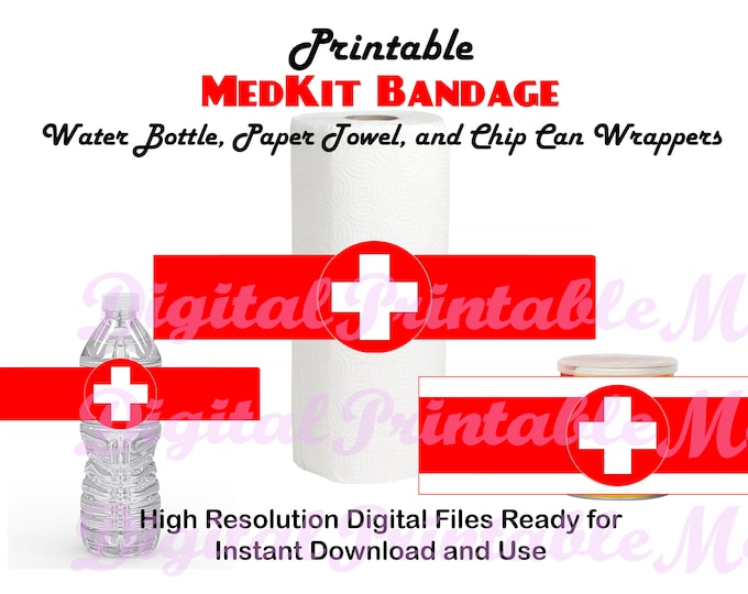 Medkit Wrappers Health Bandage Printable Paper Towel - Etsy