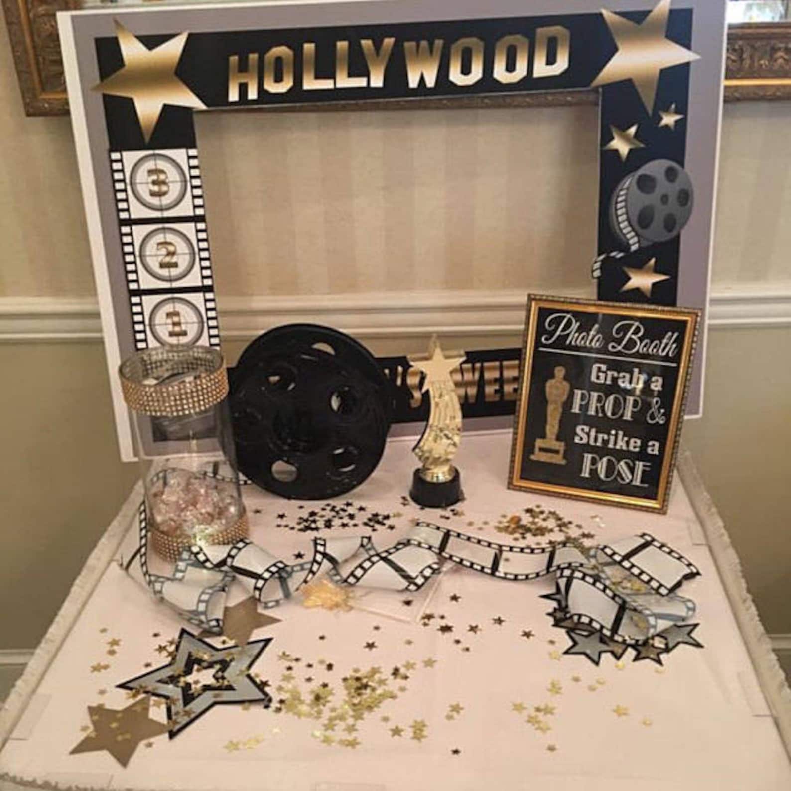 Selfie Photo Booth Frame Printable Photo Prop Movie Frame - Etsy