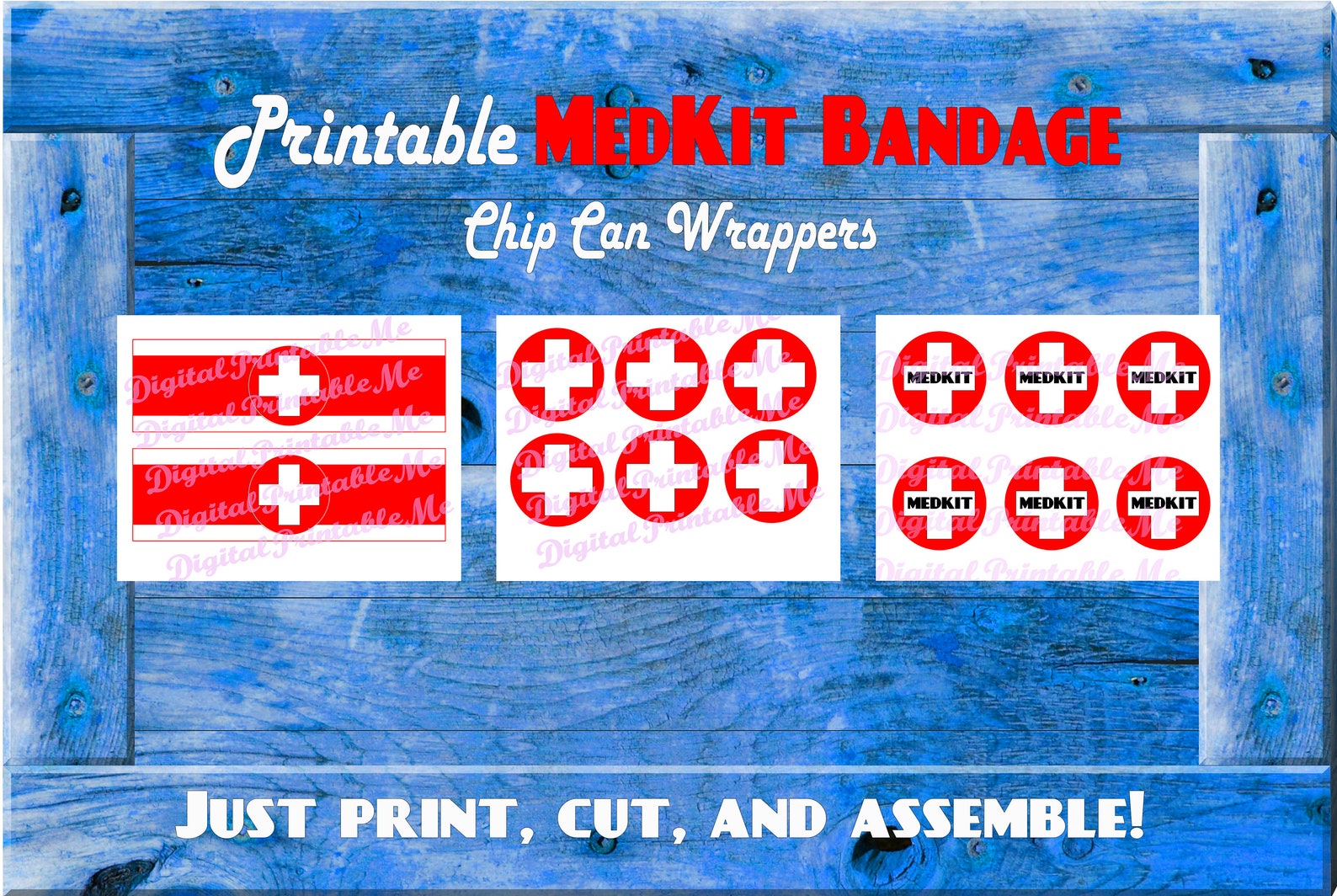 Medkit Wrappers, Health, Bandage, Printable, Chip Can, Labels, Gamer ...