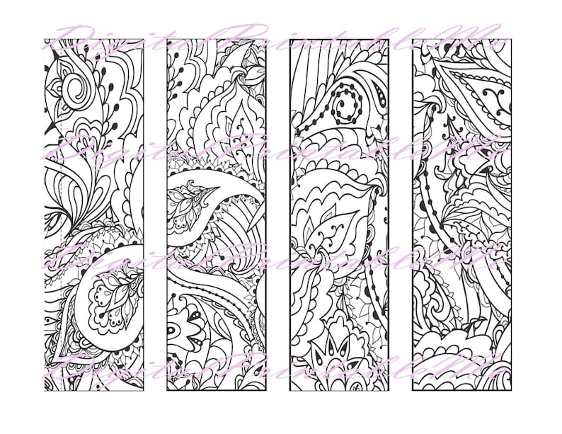 Signet de livre imprimable numérique de signet, livre de livre de ...