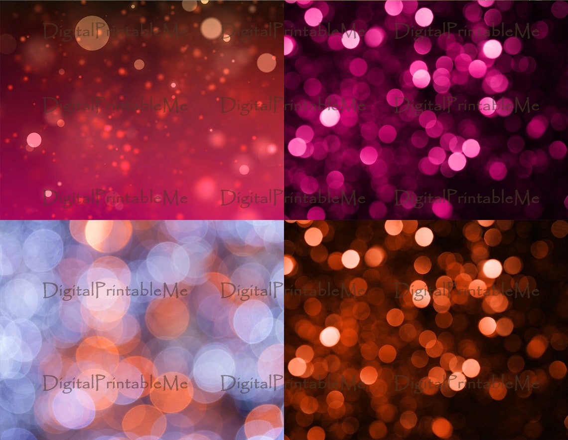 Red Bokeh Digital Paper Printable 8.5 X 11 Warm | Etsy