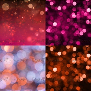 Red Bokeh Digital Paper Printable 8.5" X 11" Warm Texture Purple Pink ...