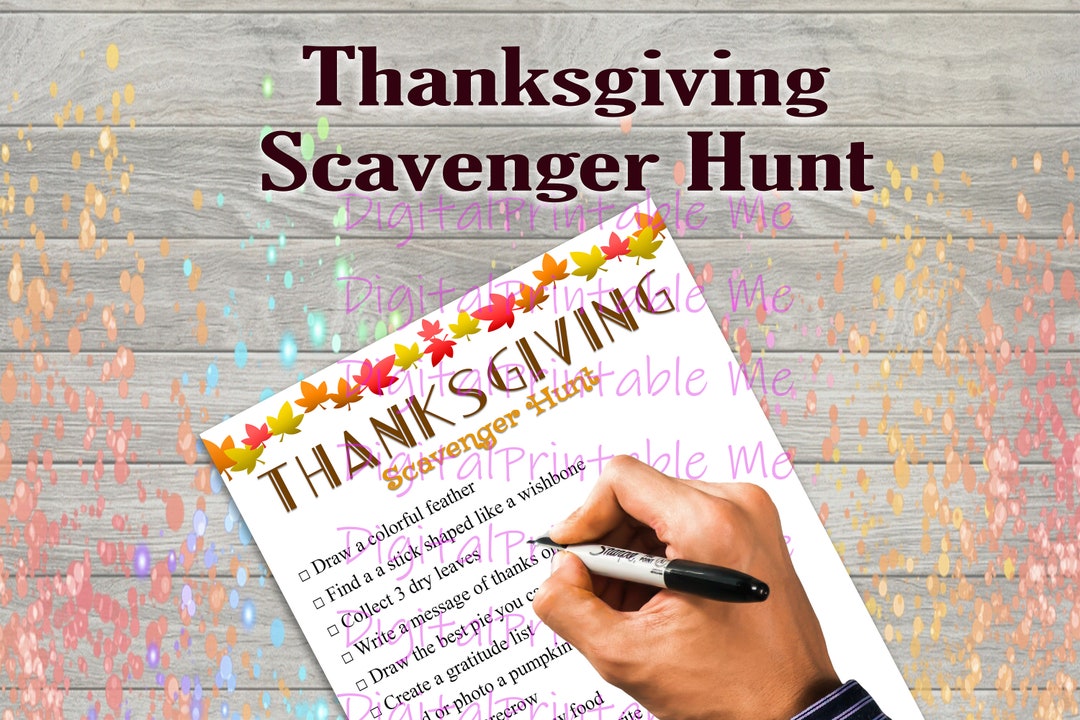 Thanksgiving Scavenger Hunt Printable, Kids Activity, Fall Game ...