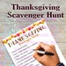 Thanksgiving Scavenger Hunt Printable, Kids Activity, Fall Game ...