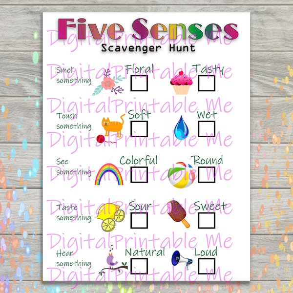 Sensory Scavenger Hunt - Etsy