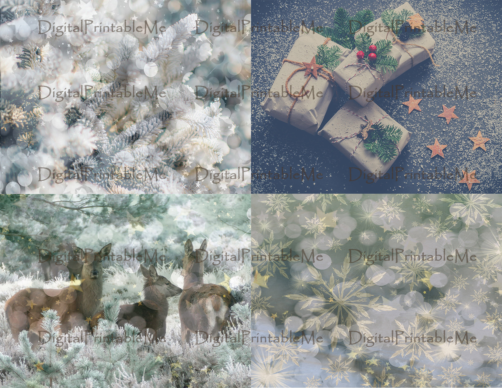 Rustic Winter Woodland Digital Paper 8.5 X 11 - Etsy