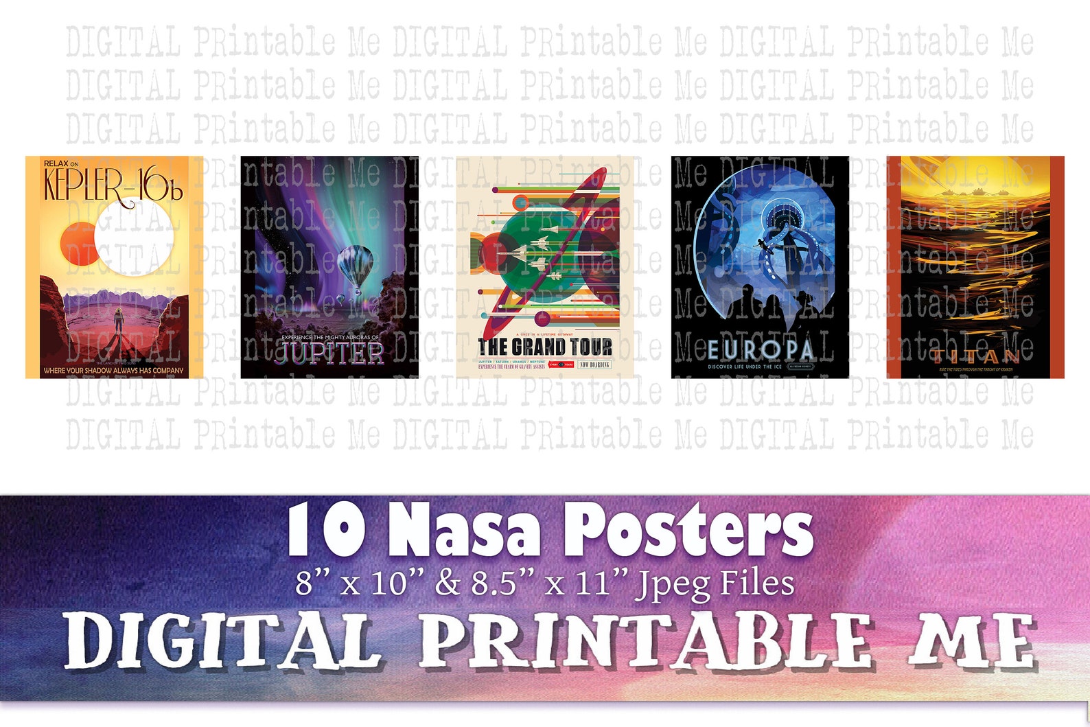 Nasa Posters Vision of the Future Space Planets Retro Art - Etsy