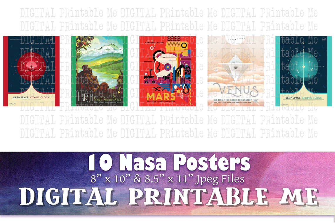 Nasa Posters Vision of the Future Space Planets Retro Art - Etsy