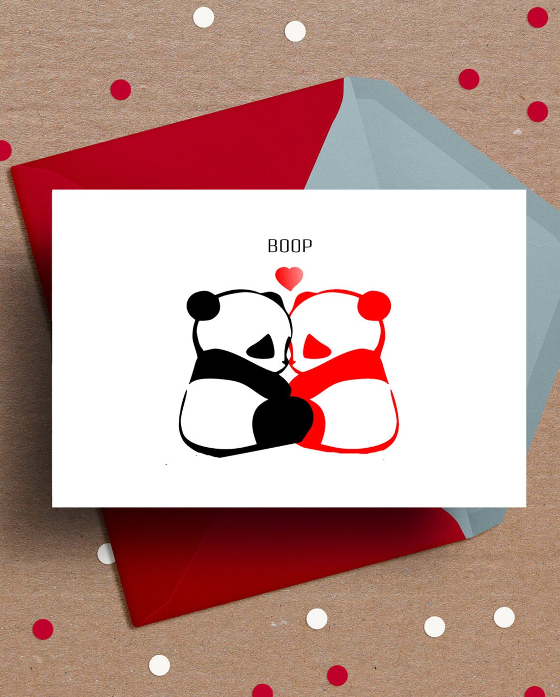 Printable Panda Valentine's Day Card, Anniversary Card, Panda Card ...