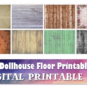 Dollhouse Floor Printables DIY Miniature Wood Flooring - Distressed ...