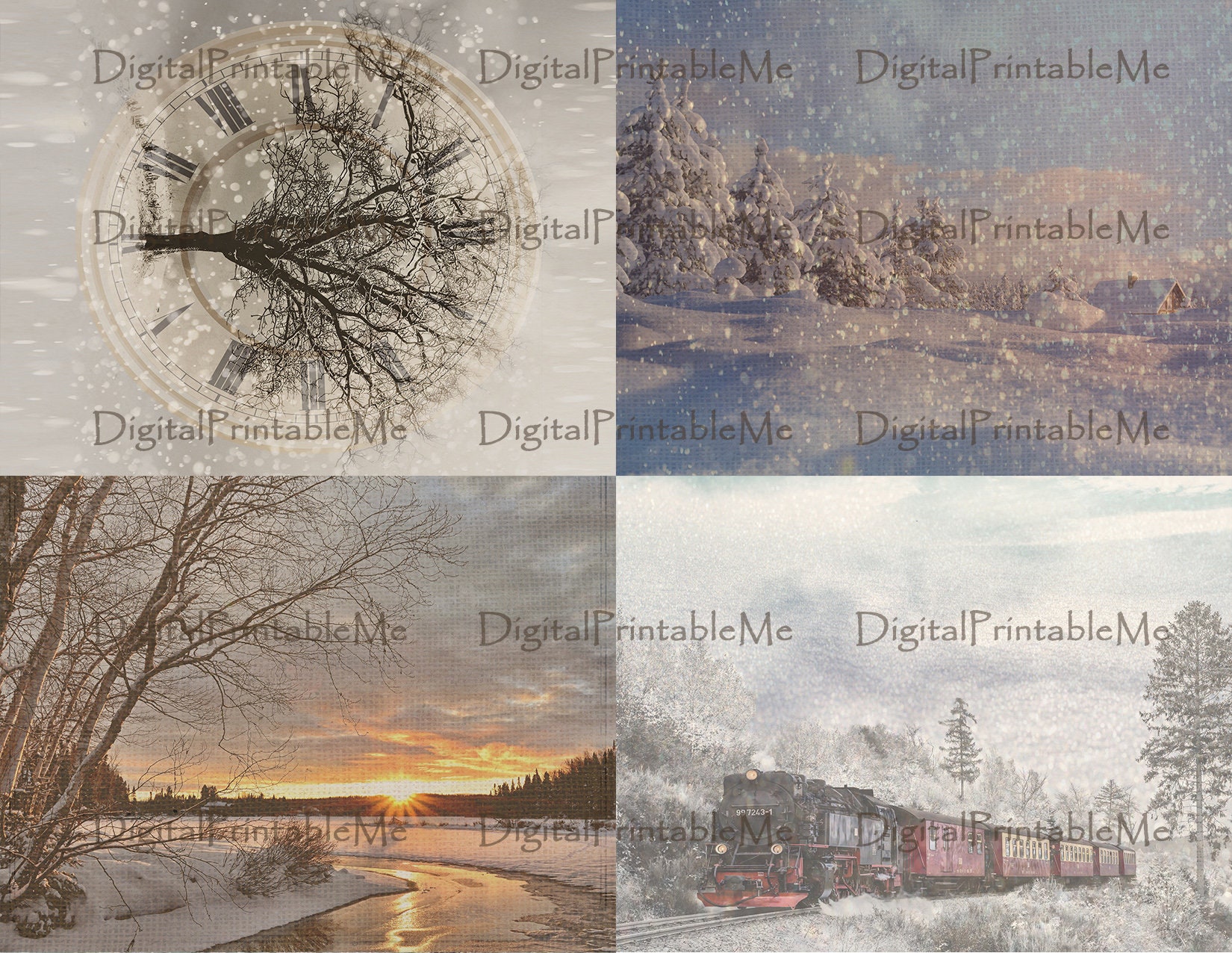 Rustic Winter Woodland Digital Paper 8.5 X 11 - Etsy