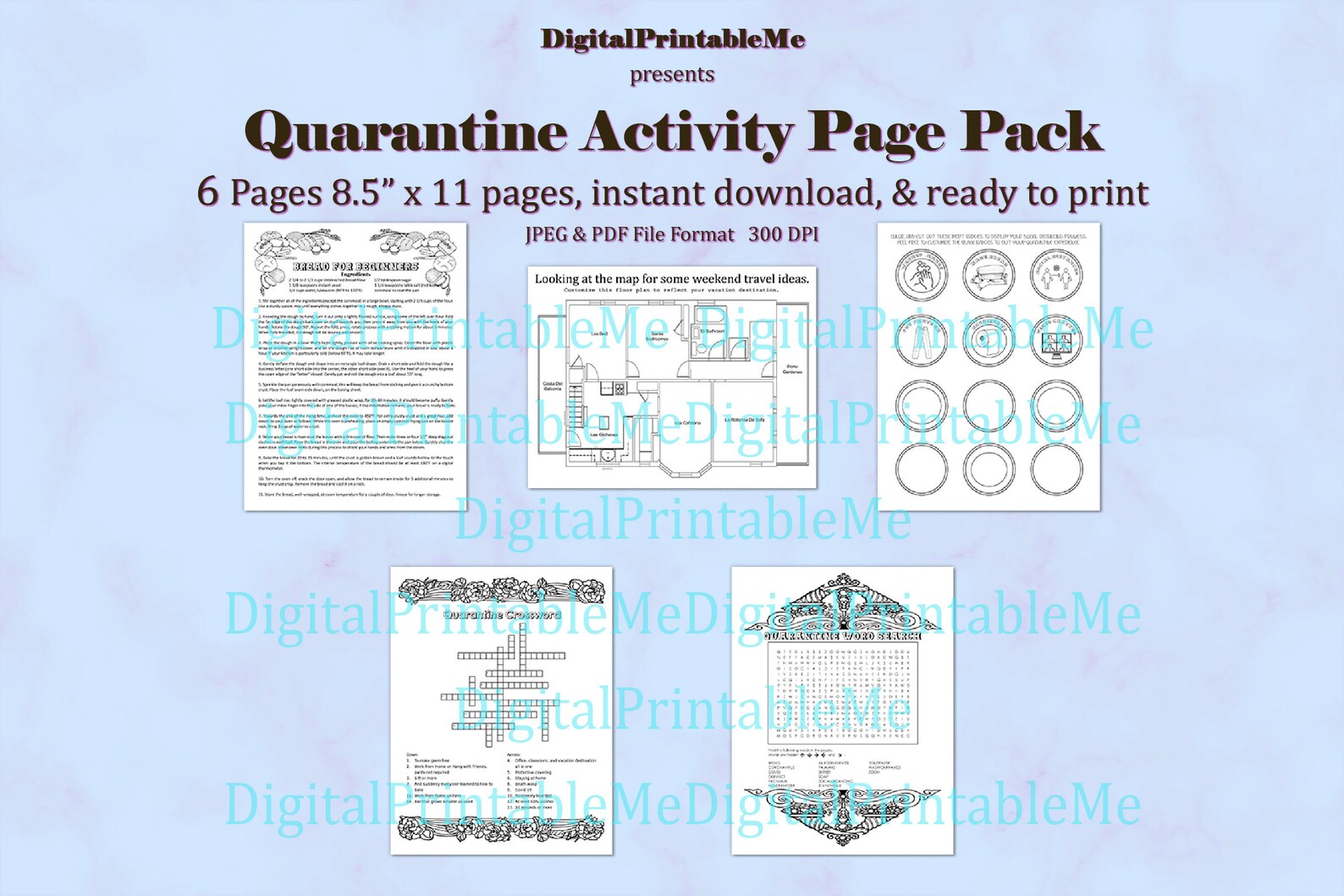 Printable Quarantine Survival Guide A Snarky Adult Activity & | Etsy