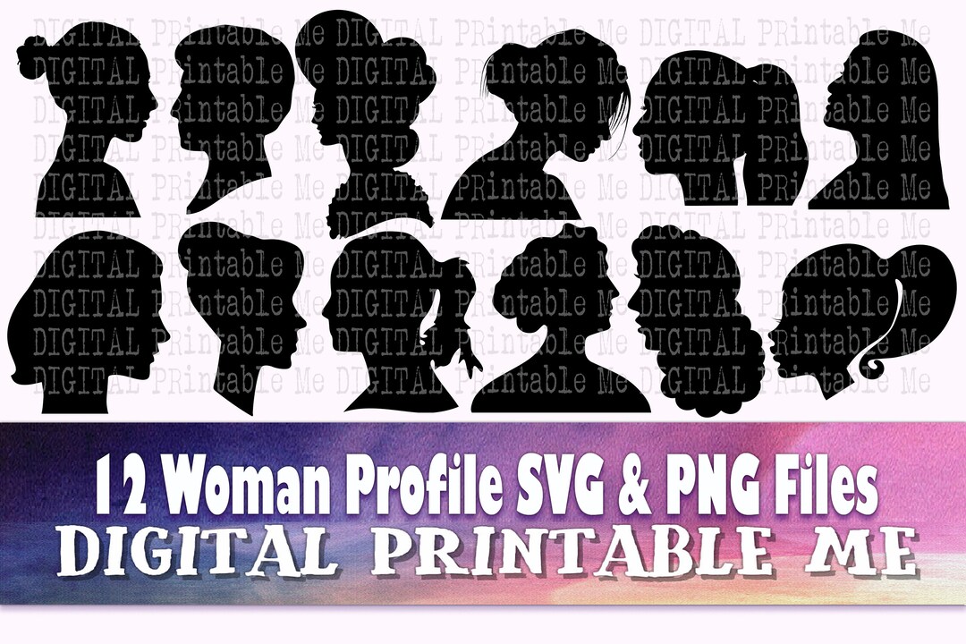 Woman Profile Svg, 12 Female Head Images, Lady, Girl, Side View ...