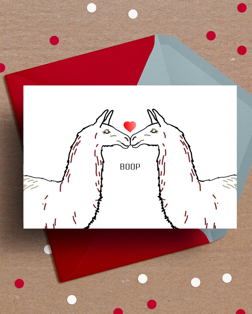 Printable Llama Card, Valentine's Day Card, Llama Anniversary Card ...