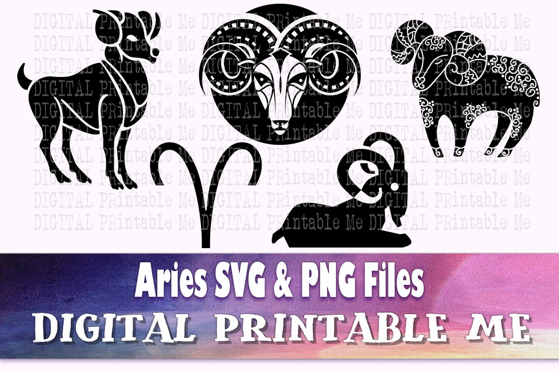 Aries Svg Bundle Zodiac Sign Astrology Silhouette Pack PNG - Etsy