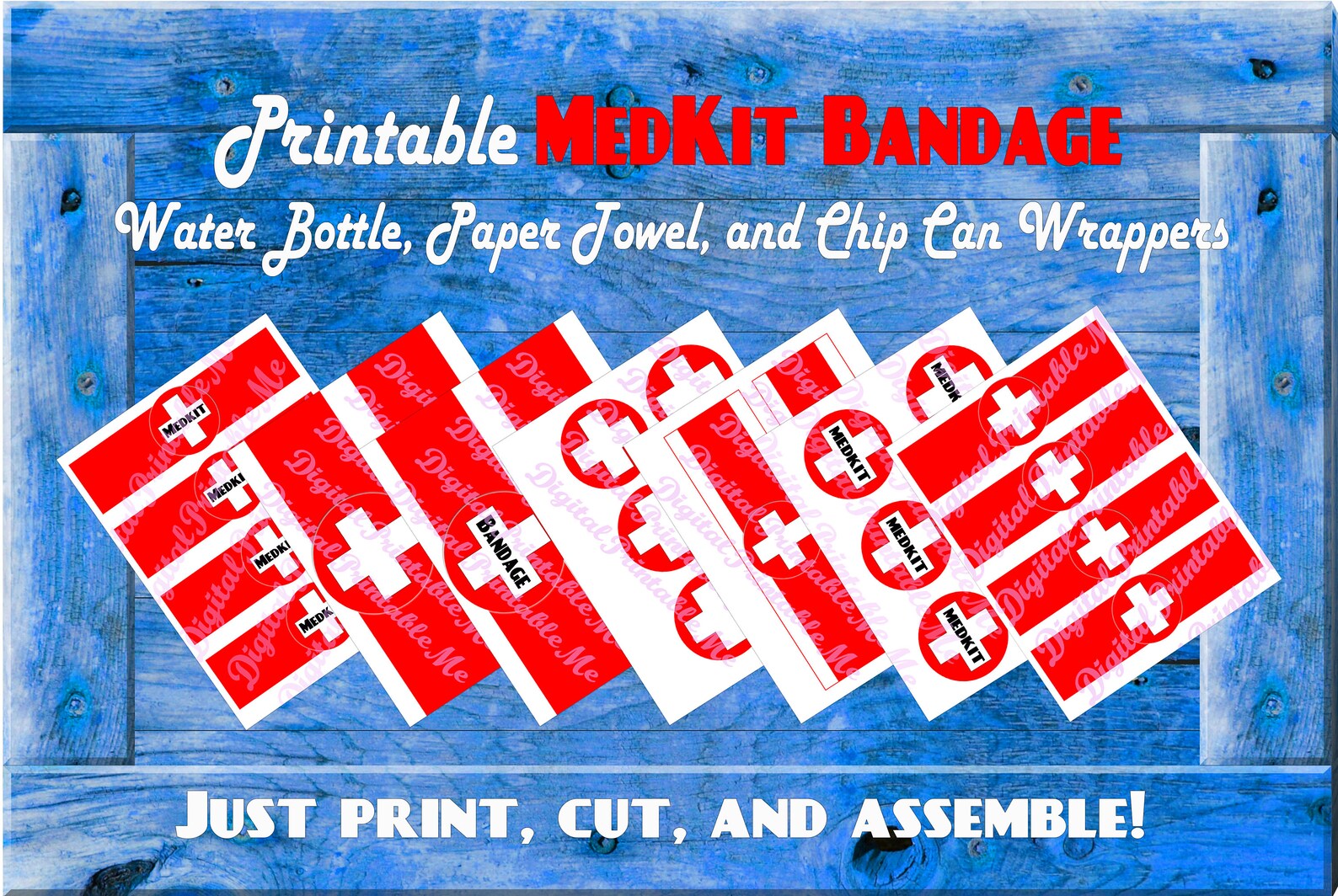 Medkit Wrappers Health Bandage Printable Paper Towel | Etsy