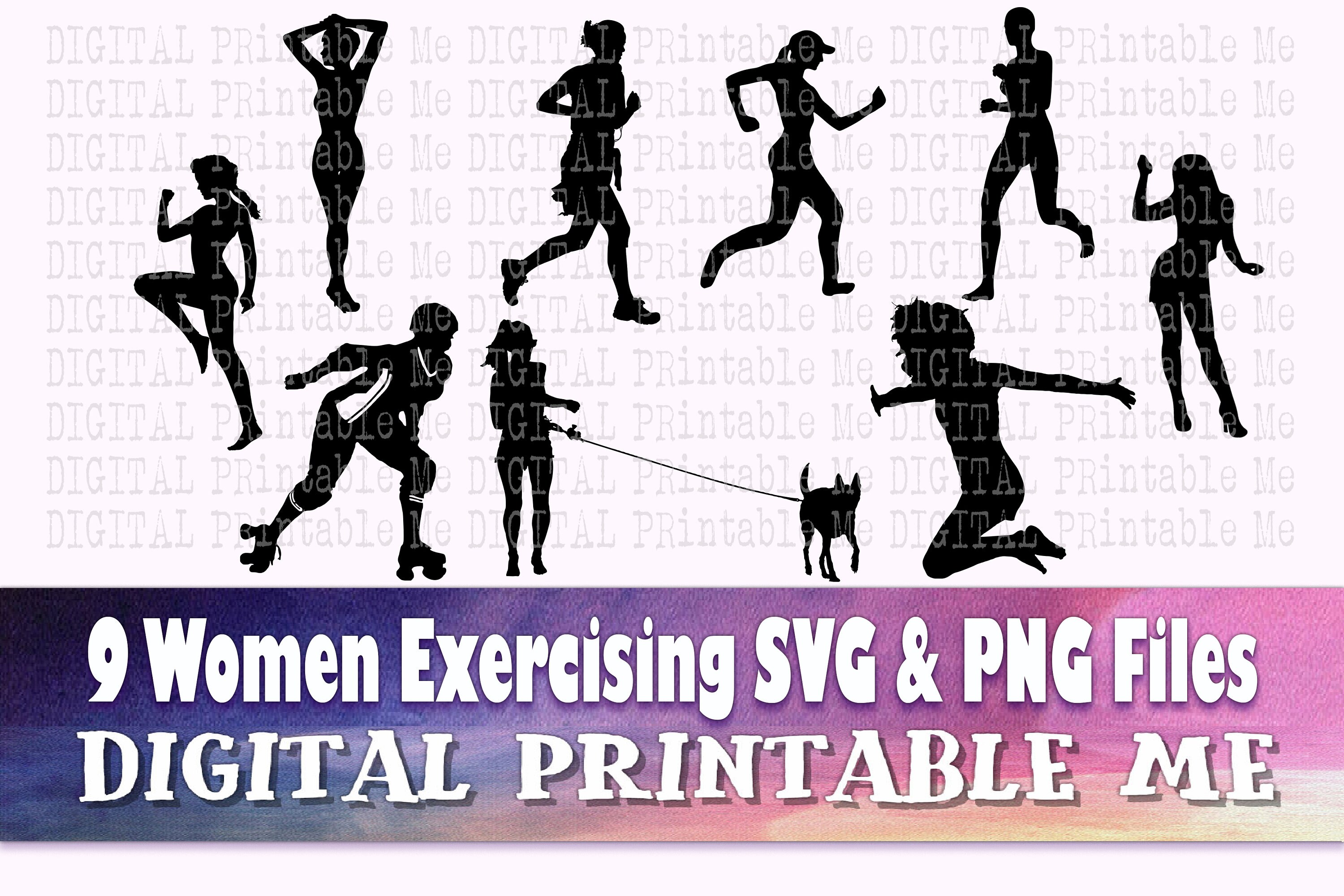 Exercising Woman svg Female Fitness Lady exercise | Etsy