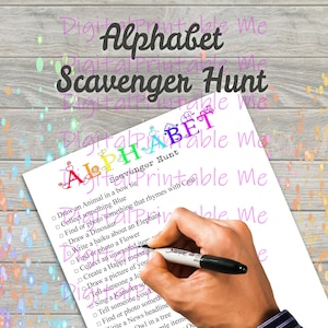 Alphabet Scavenger Hunt Printable, Kids Activity, Game, Download, Party ...