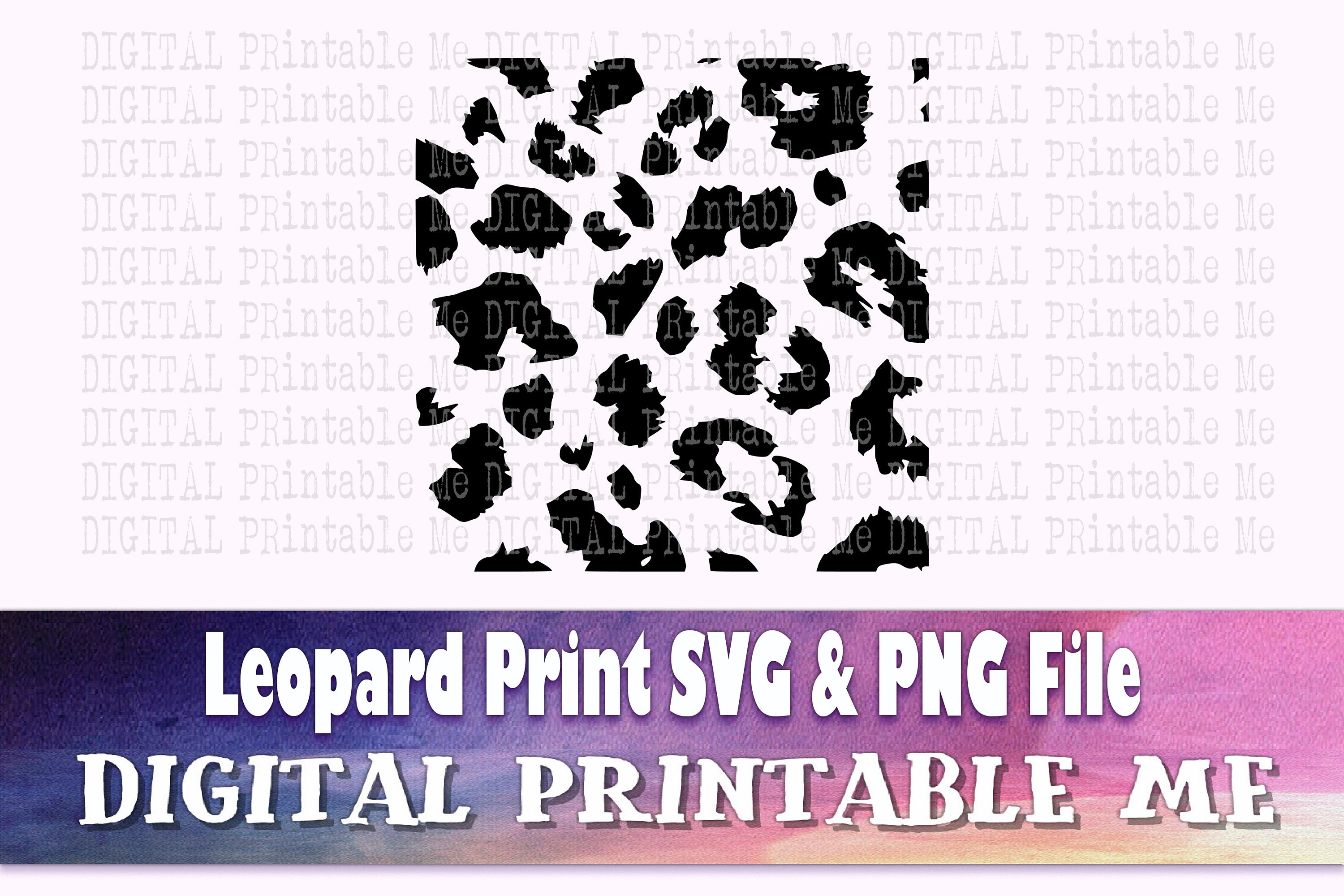 Leopard Print silhouette SVG bundle PNG clip art Digital | Etsy
