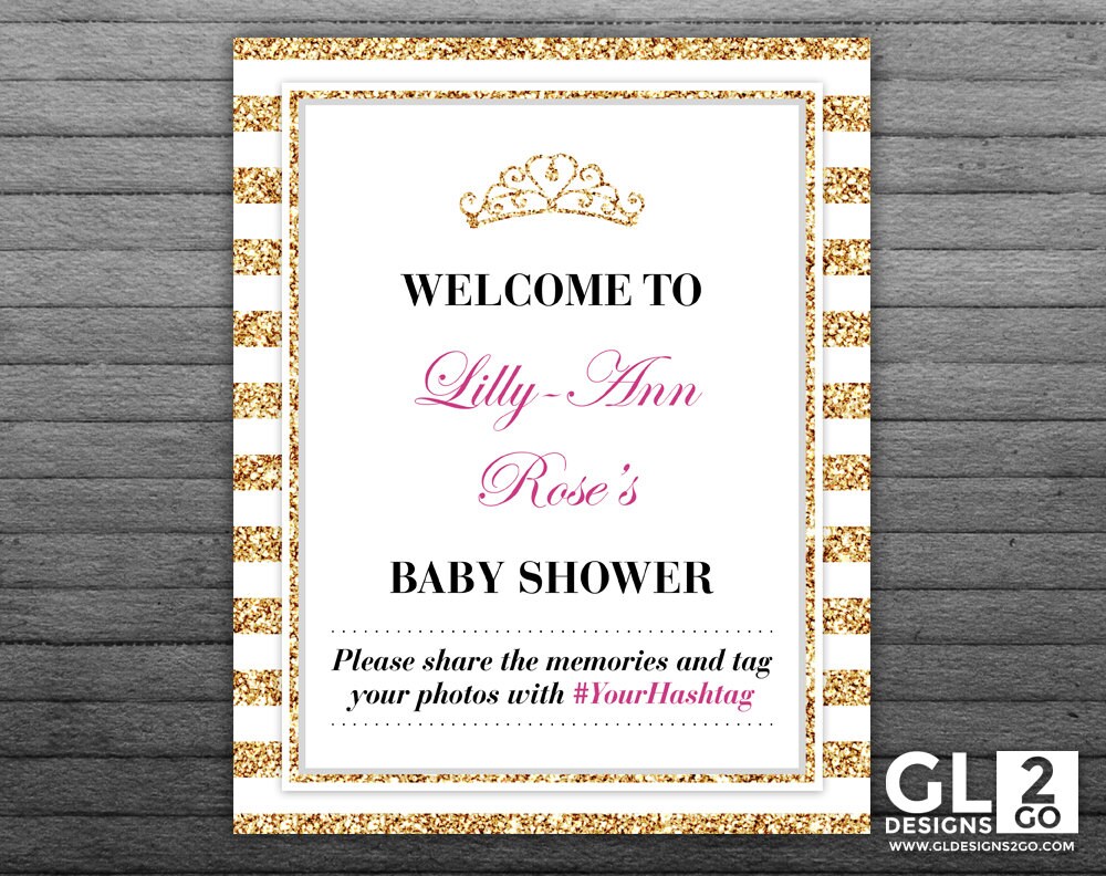 Princess Welcome Sign. Princess Baby Shower Welcome Sign W/ - Etsy